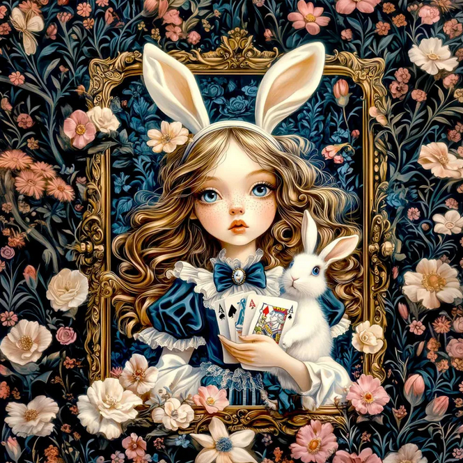 Pre-Order - Girl & a Rabbit - Bag Panel - Choose Your Base & Size ...